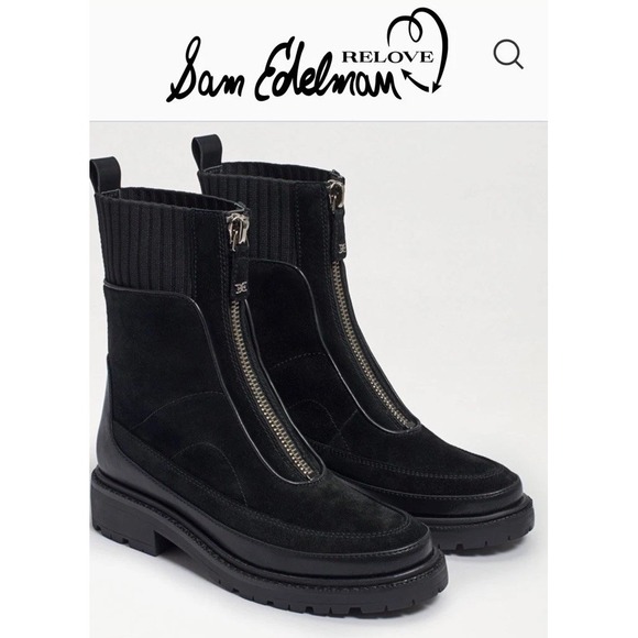 Sam Edelman | Shoes | Sam Edelman Leone Lug Sole Chelsea Boots Black ...